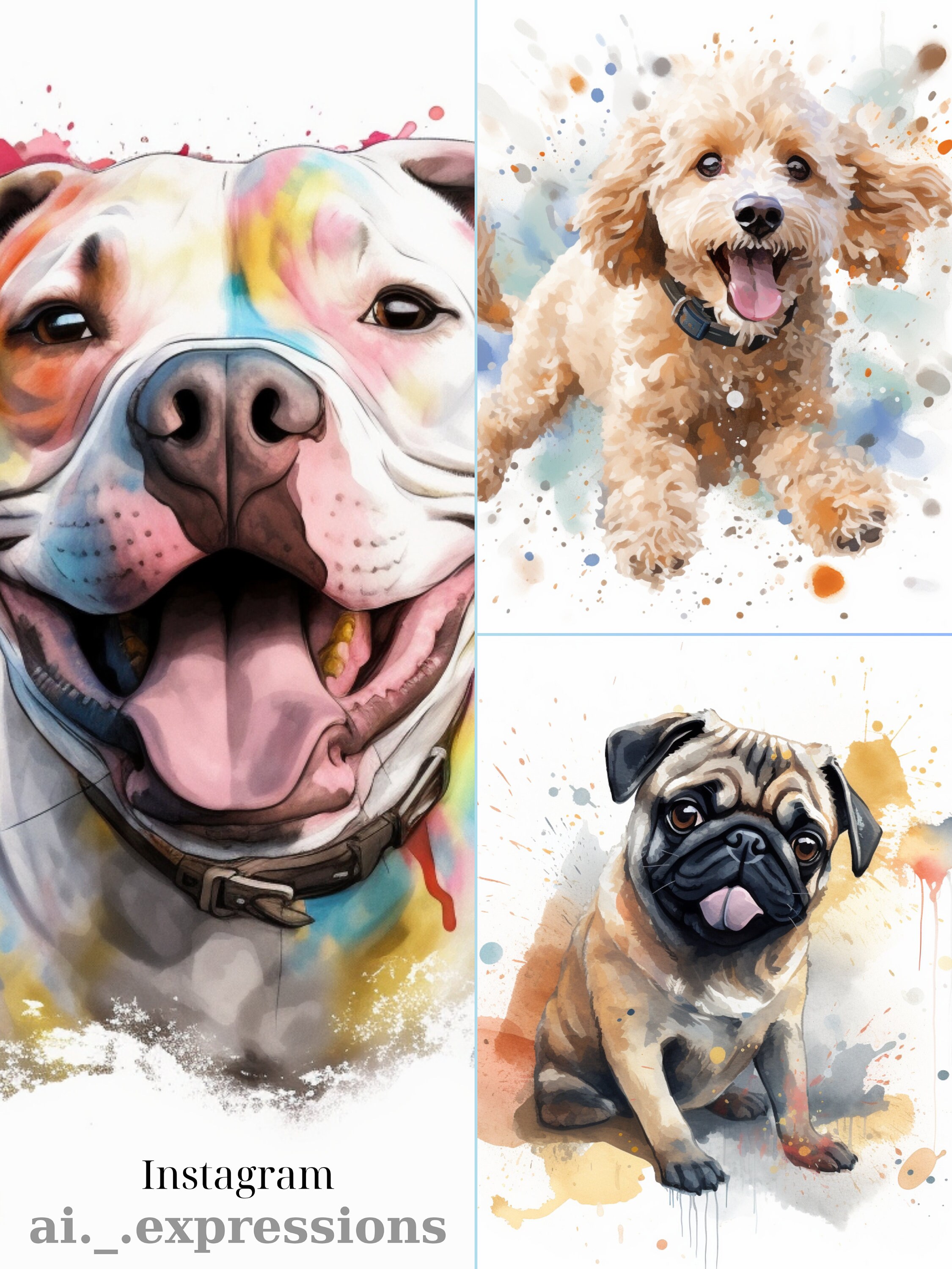 30 Different Dog Breeds Clipart Pngs Commercial Use Digital - Etsy