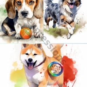 30 Different Dog Breeds Clipart Pngs Commercial Use Digital - Etsy