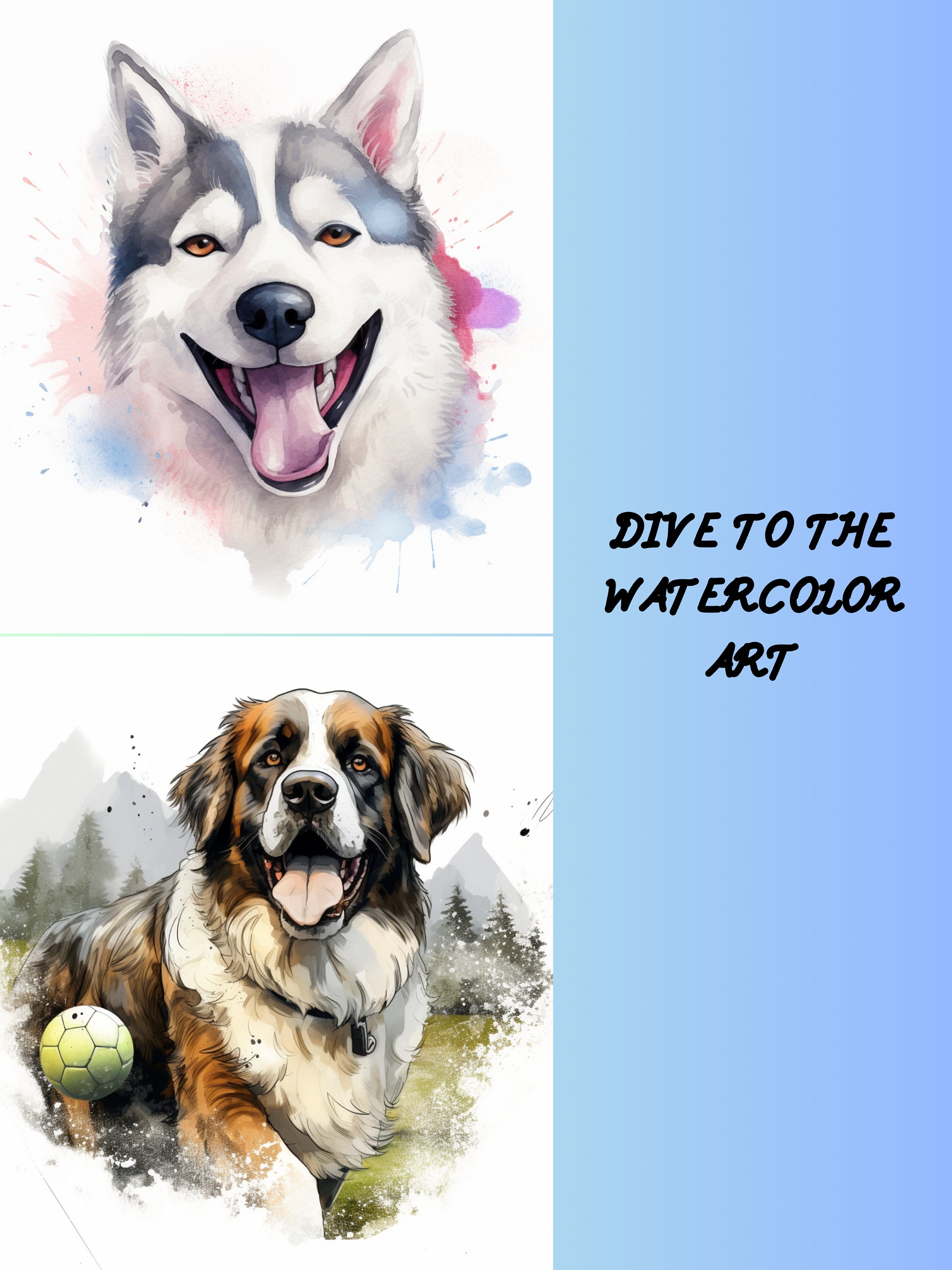 30 Different Dog Breeds Clipart Pngs Commercial Use Digital - Etsy