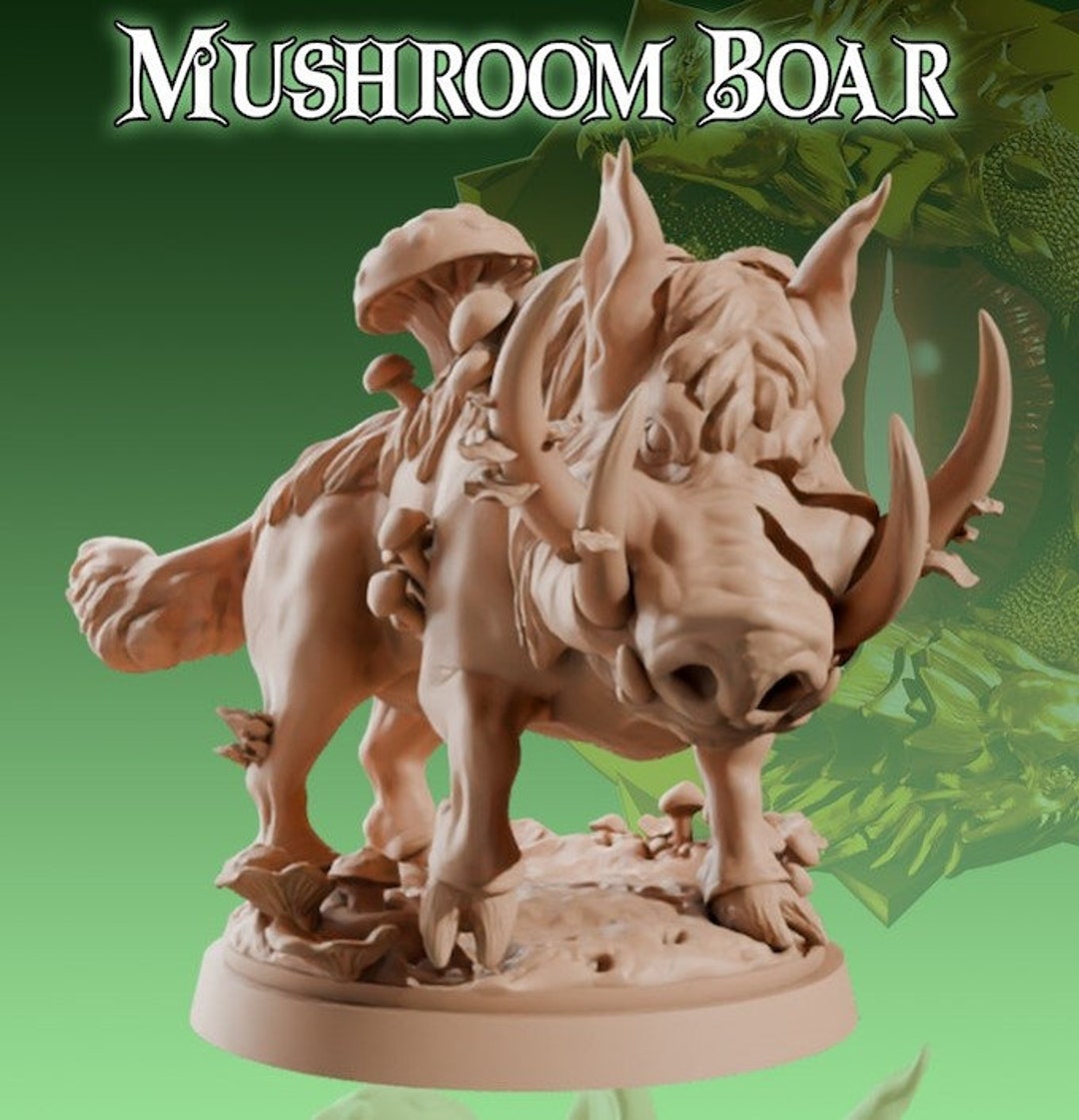 Mushroom Boar RPG Dnd 32mm 3D Printed Miniatures - Etsy