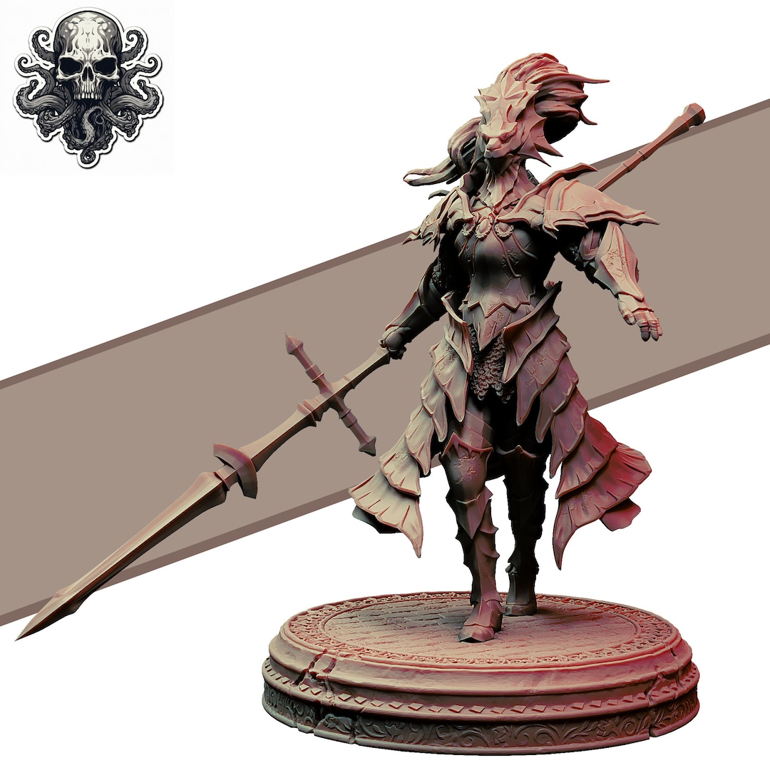 Dragon Knight RPG Dnd 3D Printed Miniatures - Etsy