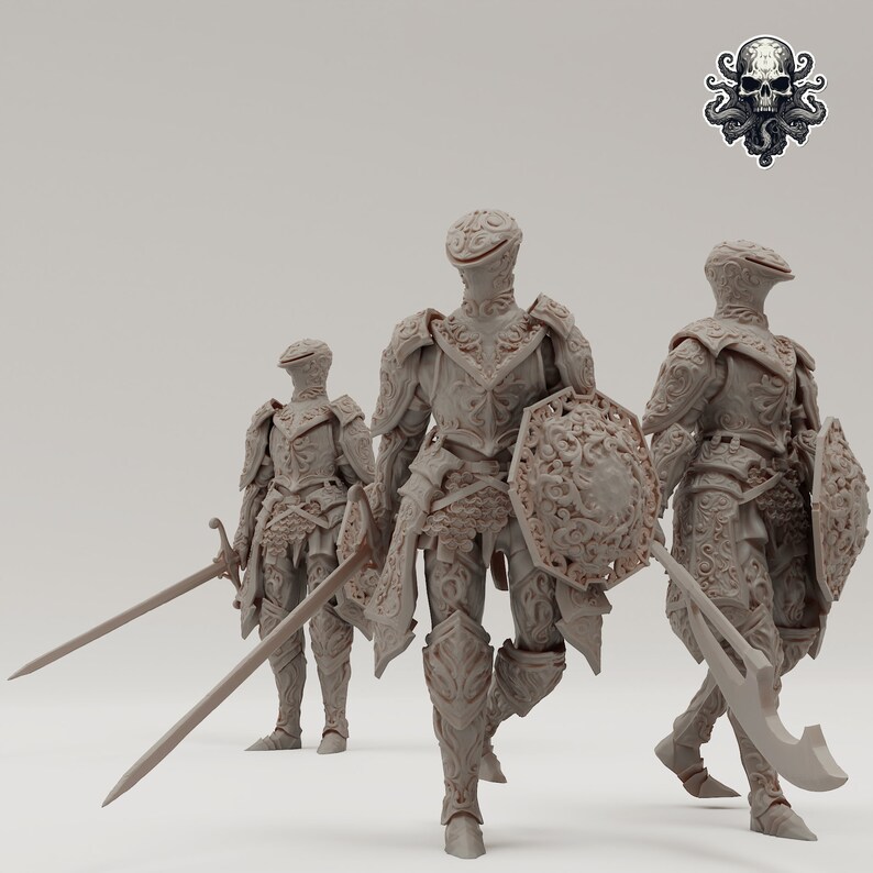 Argent Knights RPG Dnd 32mm 3D Printed Miniatures - Etsy Australia