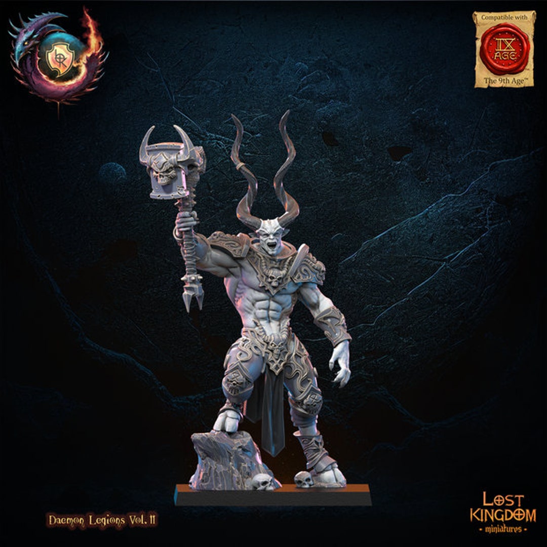 Clawed Fiend Lord Chaos 32mm 3D Printed Miniatures - Etsy