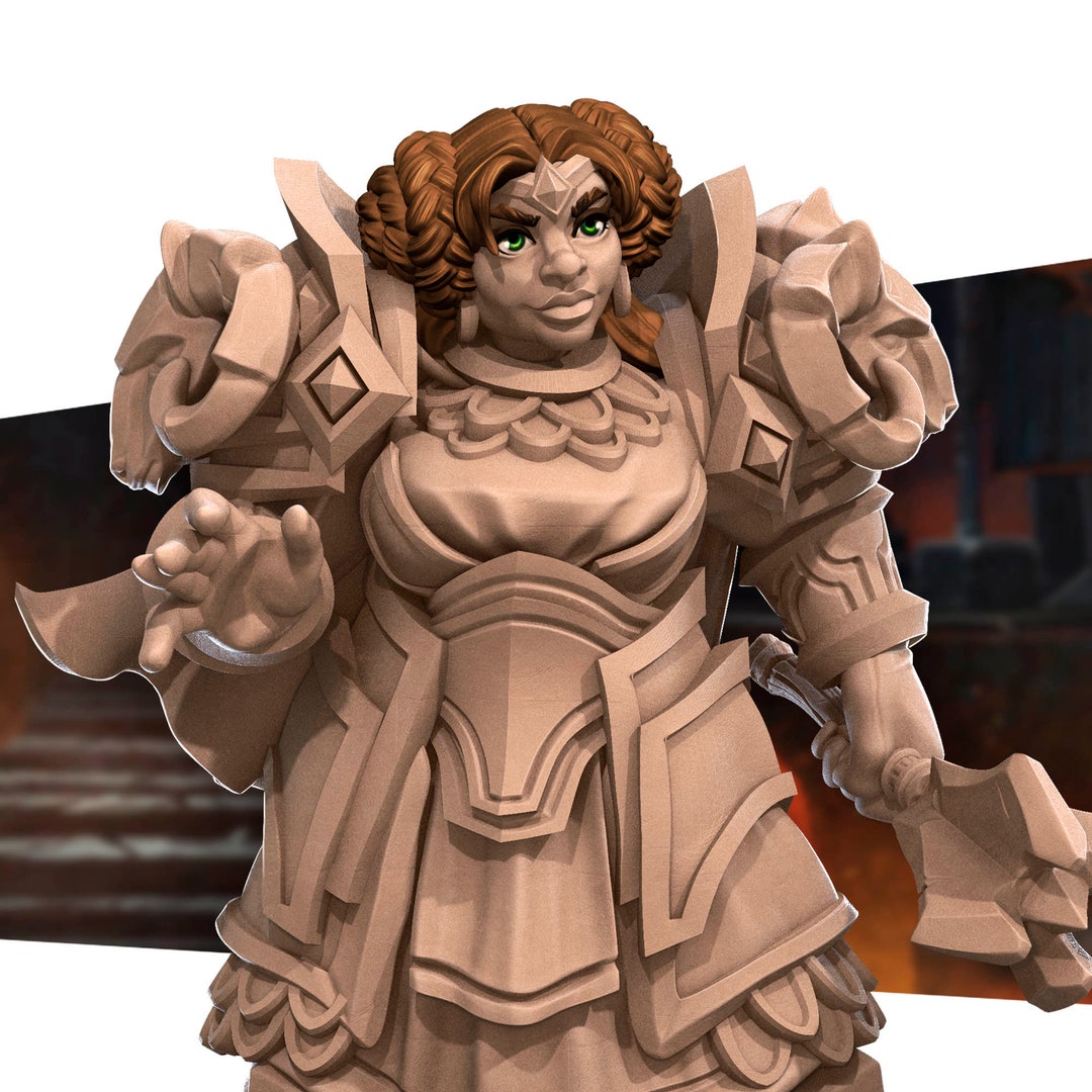 Dwarf Priestess RPG Dnd 32mm 3D Printed Miniatures - Etsy