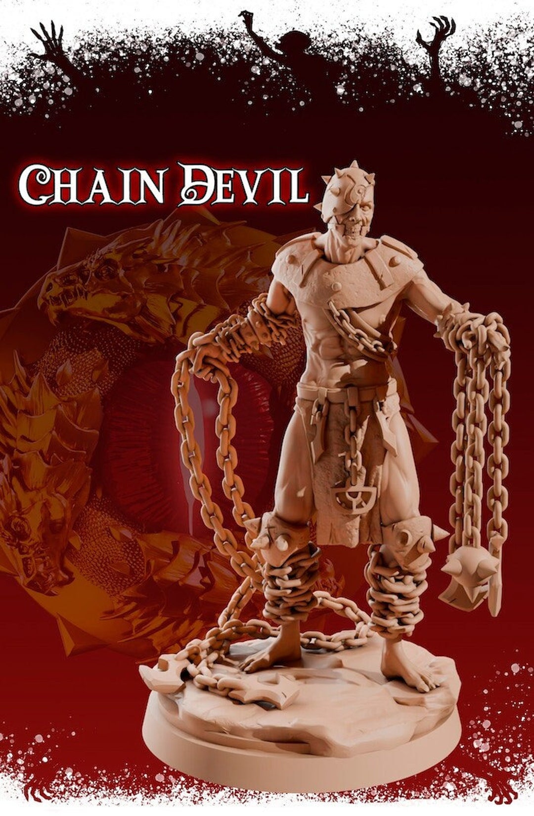 Chain Devil RPG Dnd 32mm 3D Printed Miniatures - Etsy Australia