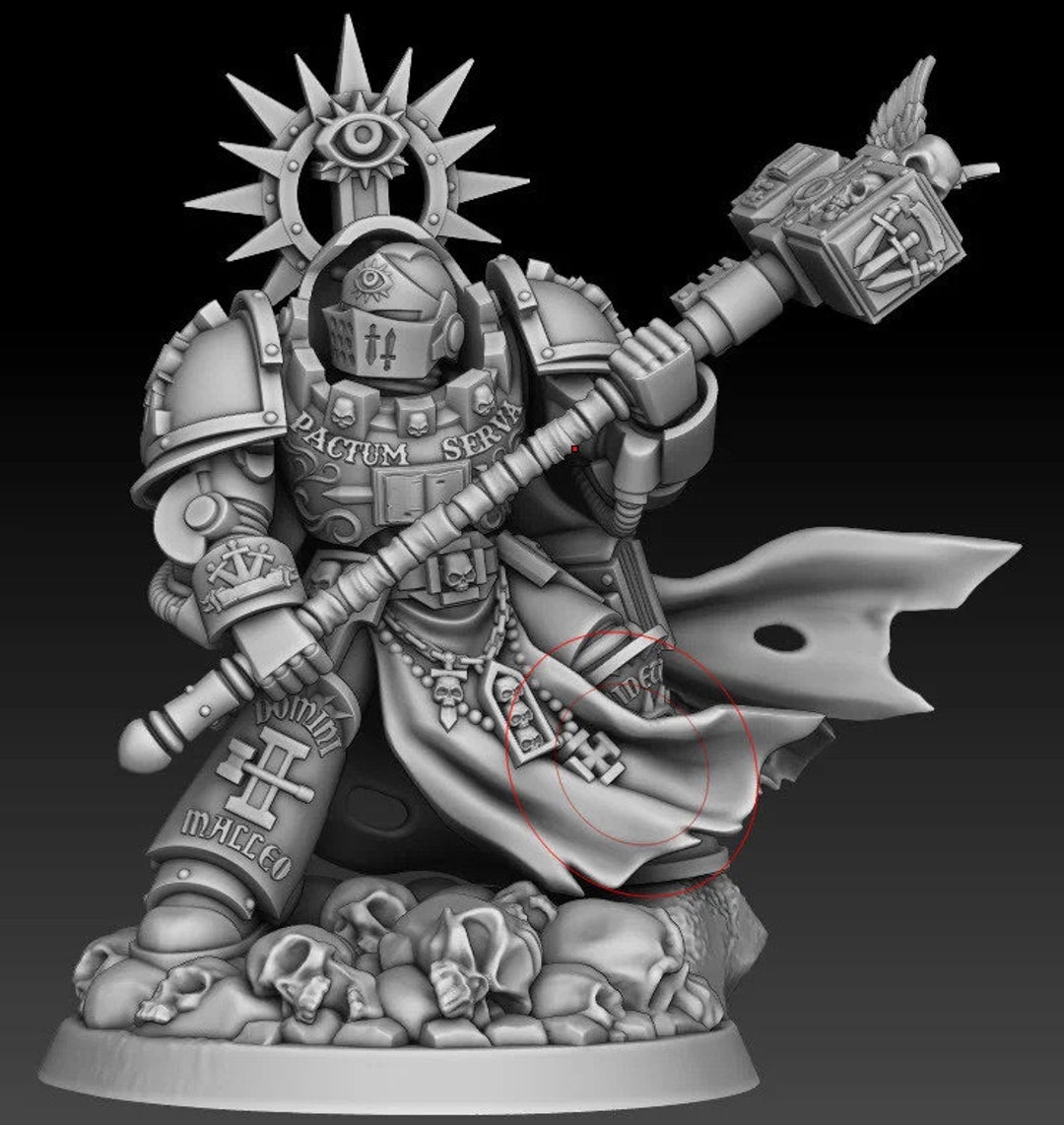 Silver Wardens Captain of the Brothers | 3D Printed Miniatures | DMG - Etsy