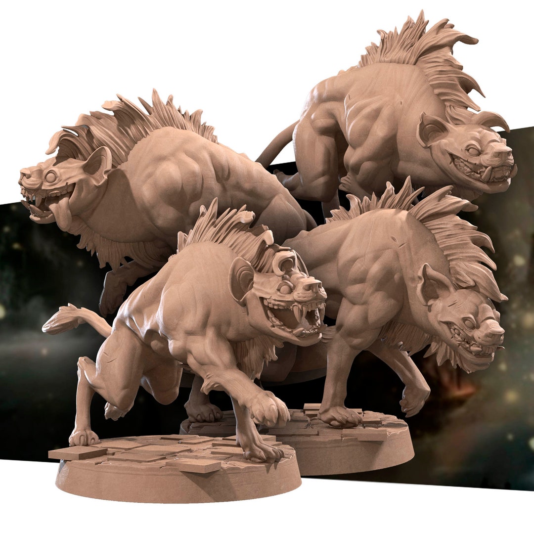 Savage Hyenas RPG Dnd 32mm 3D Printed Miniatures - Etsy
