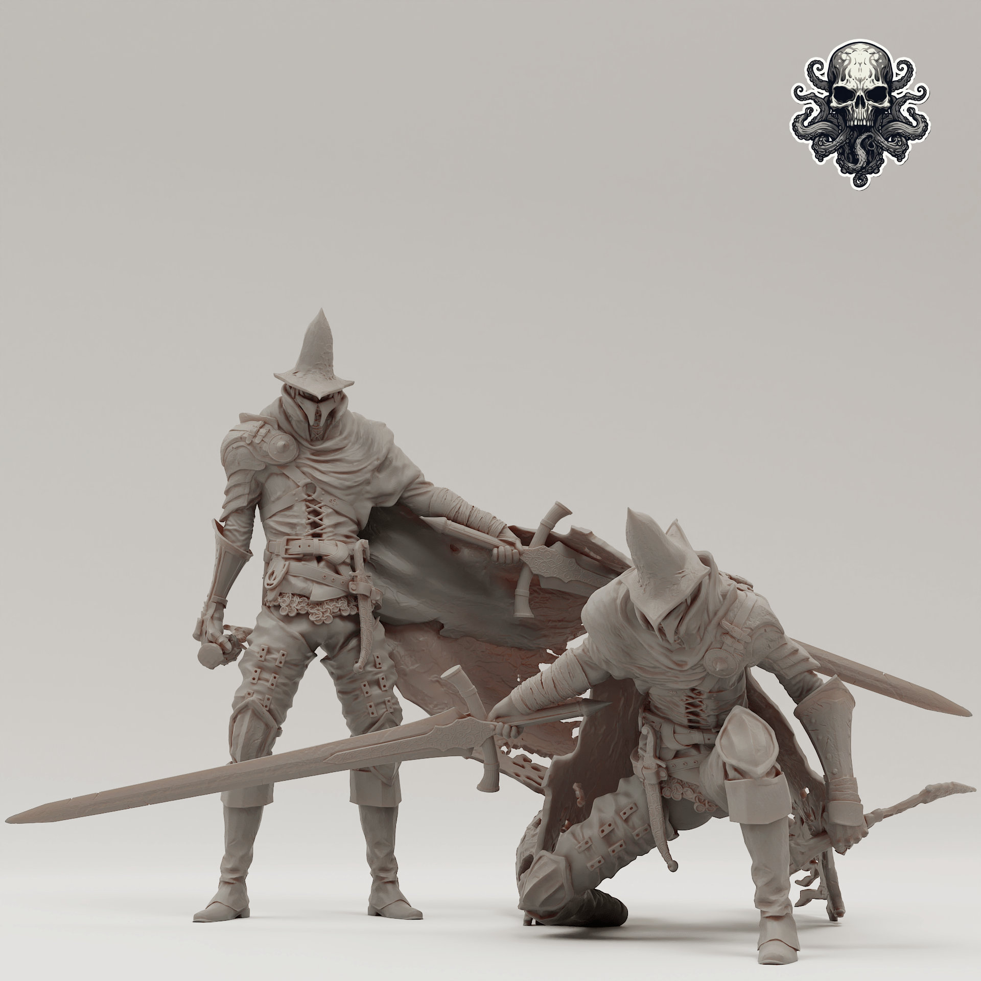 Ashen Knights RPG Dnd 3D Printed Miniatures - Etsy