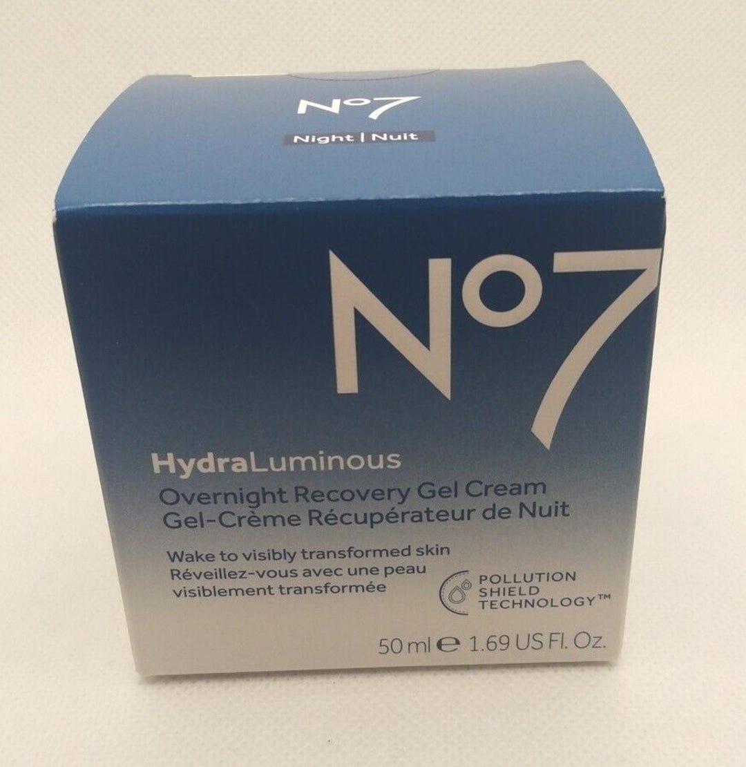 No7 Hydraluminous Overnight Skin Recovery Gel Cream 50ml 1.69oz New ...