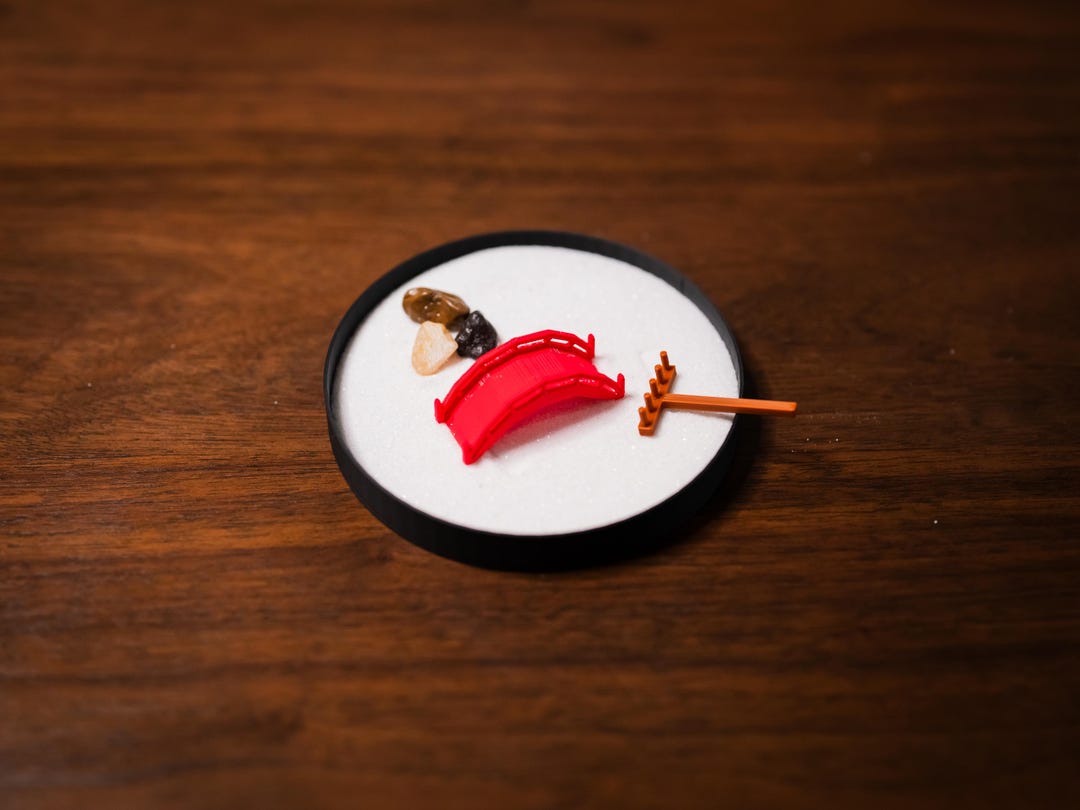 Circle Mini Zen Garden | Desktop Meditation | Japanese Decor ...