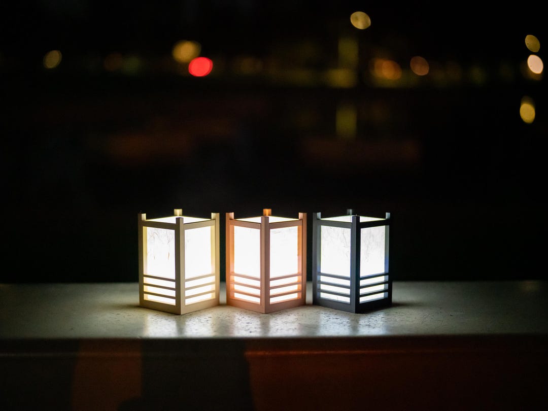 Washi Paper Lantern (style 1): Japanese Shoji Style LED Night Light - Etsy