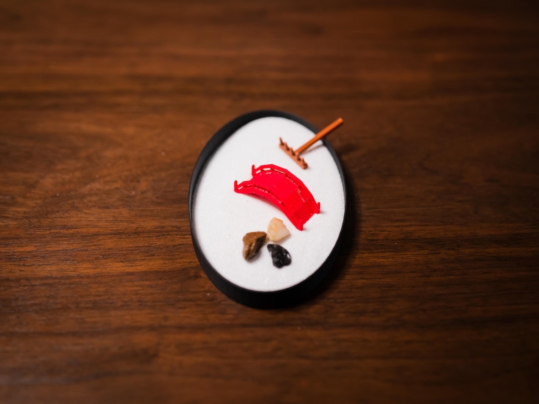 Oval Mini Zen Garden | Desktop Meditation | Japanese Decor ...
