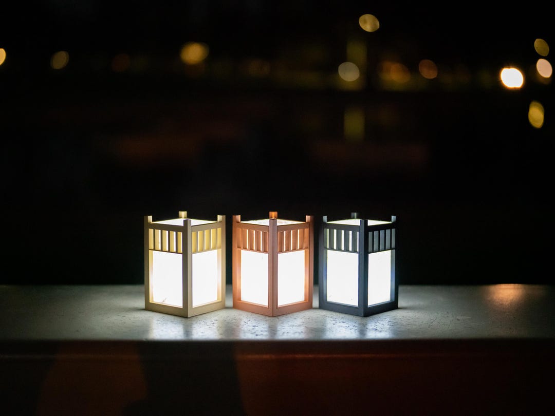 Washi Paper Lantern (style 4): Japanese Shoji Style LED Night Light - Etsy