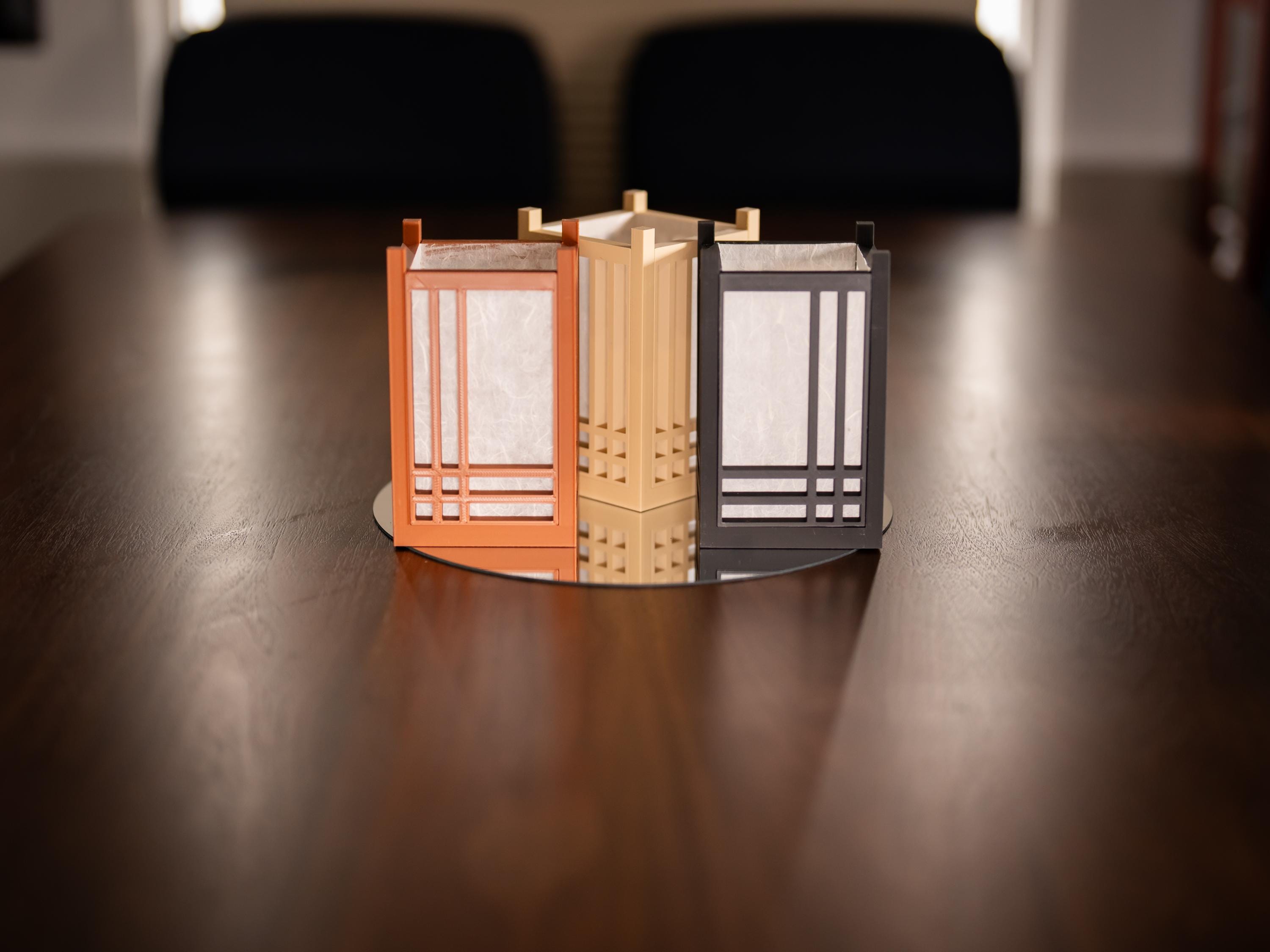 Washi Paper Lantern (style 2): Japanese Shoji Style LED Night Light - Etsy