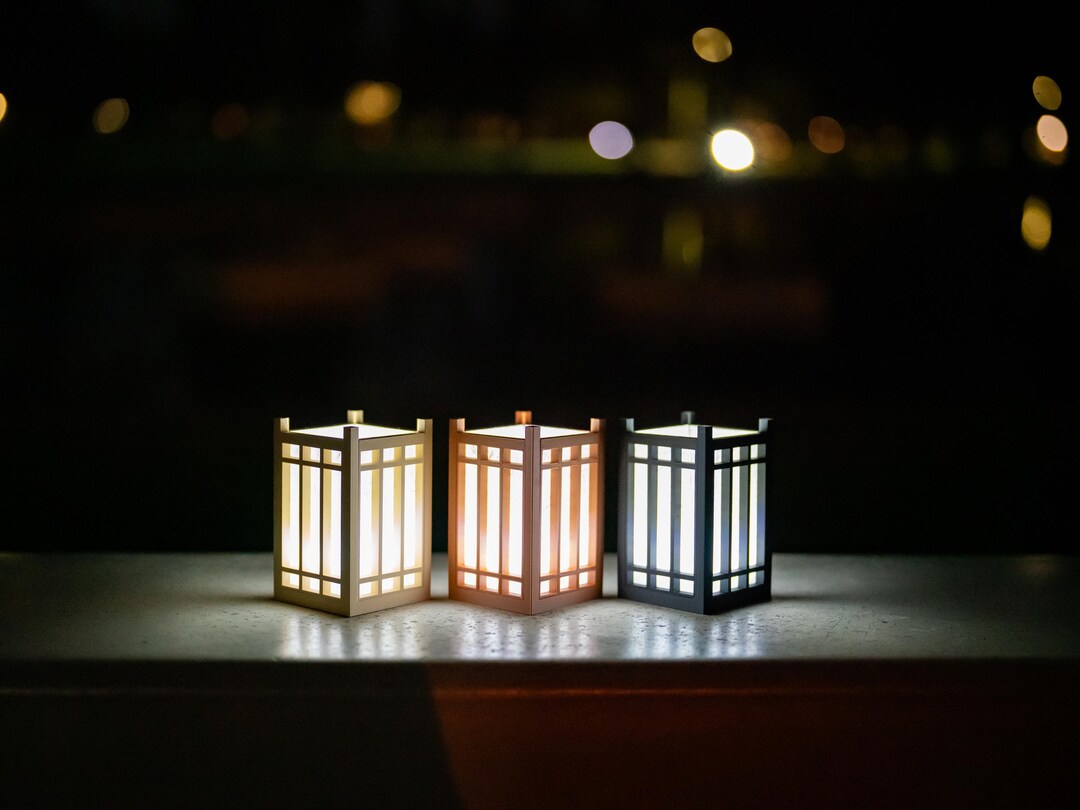 Washi Paper Lantern (style 3): Japanese Shoji Style LED Night Light - Etsy