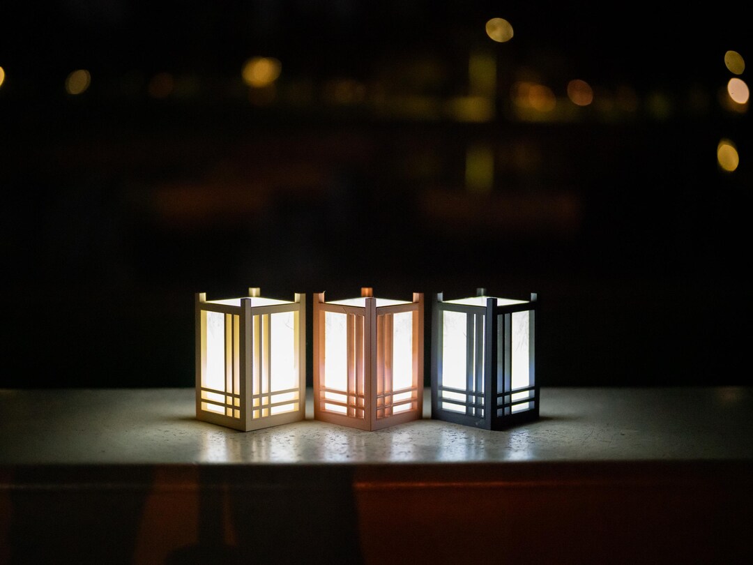 Washi Paper Lantern: Japanese Shoji Style LED Night Light - Etsy
