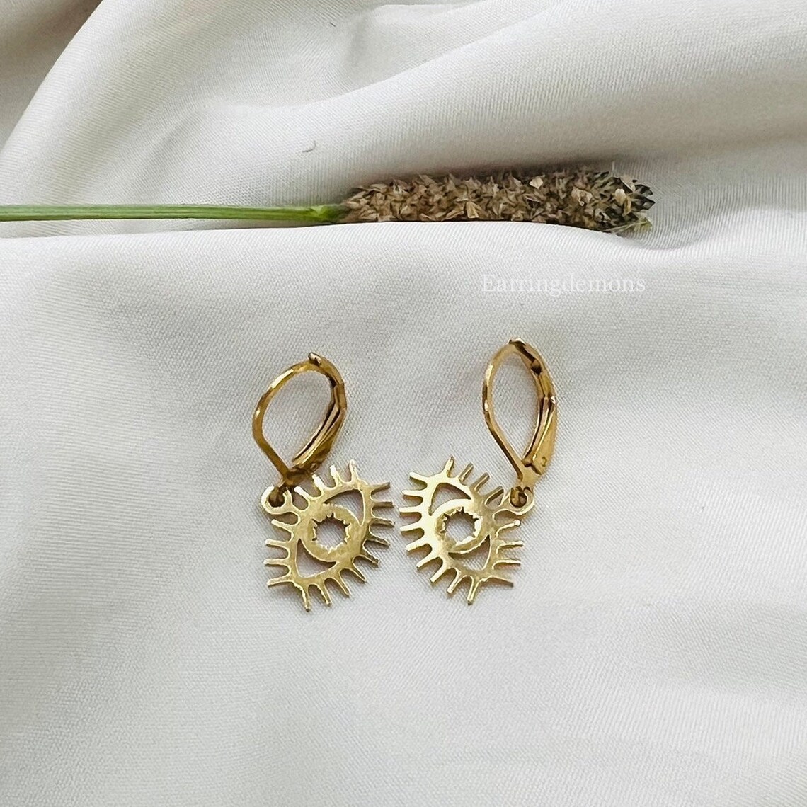 Dainty Evil Eye Drop Dangle Earrings Gold-silver Horus Eye - Etsy