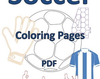 Soccer Coloring Pages, Soccer PDF, Soccer Printables, Soccer Coloring ...