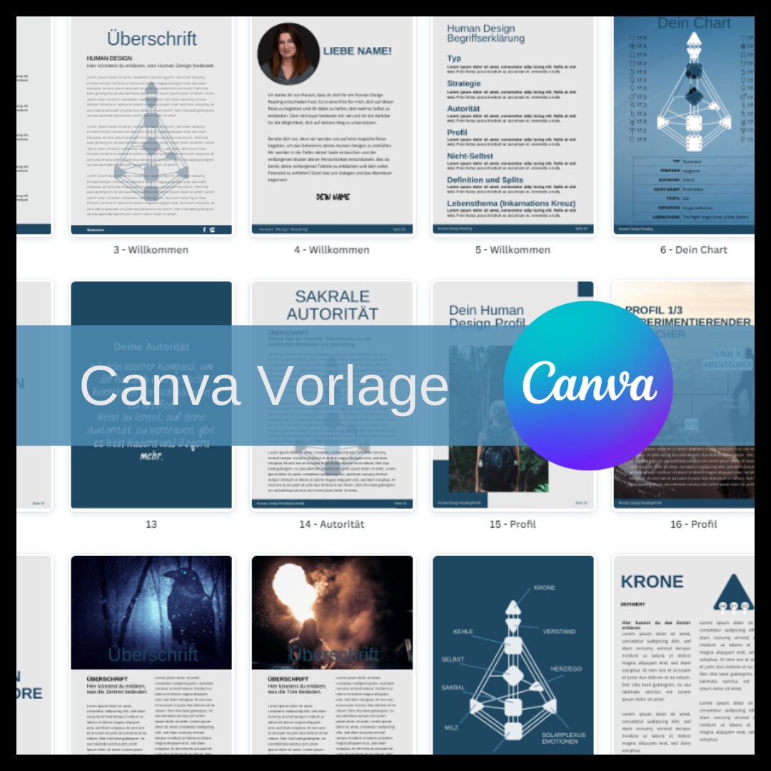 Human Design Reading Template Canva - Etsy