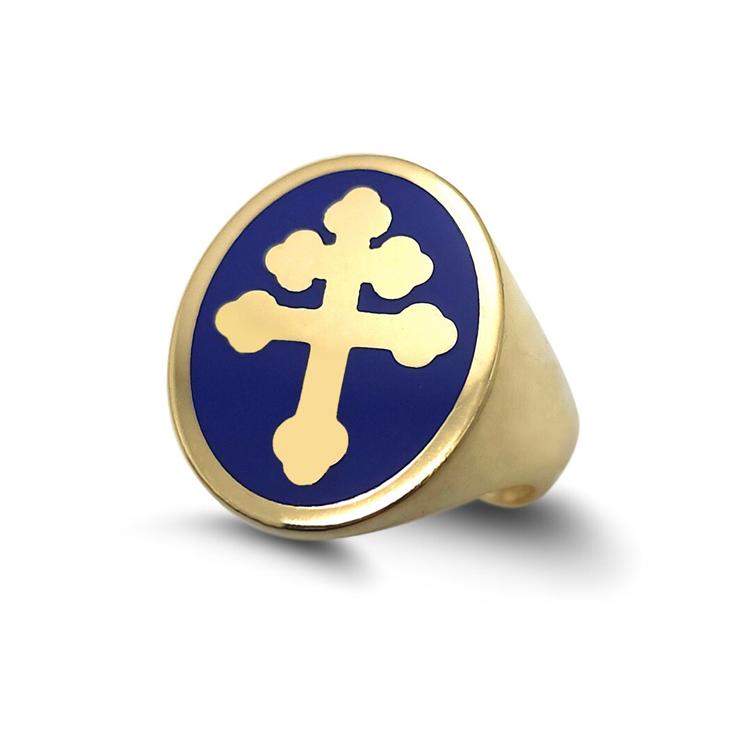 Coptic Cross Signet Ring 14K - Etsy
