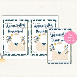 Appreciation Gift Card Holder, Printable Gift, Thank You Gift Card ...