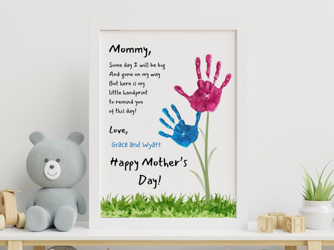 Mothers Day Handprint Poem Printable, Printable Gift, Handprint Craft ...