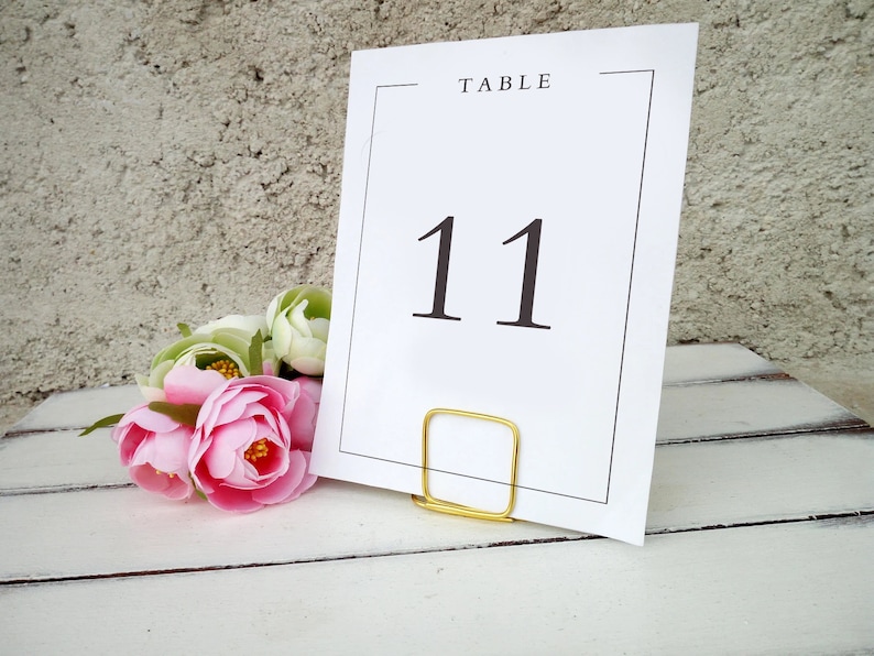 Clean Lines Wedding Table Sign Template, Table Numbers, Clean Lines ...