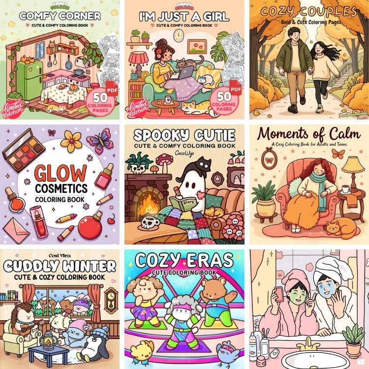 10000+ Coloring Pages Mega Bundle - 100+ Coloring Books - Cozy and ...
