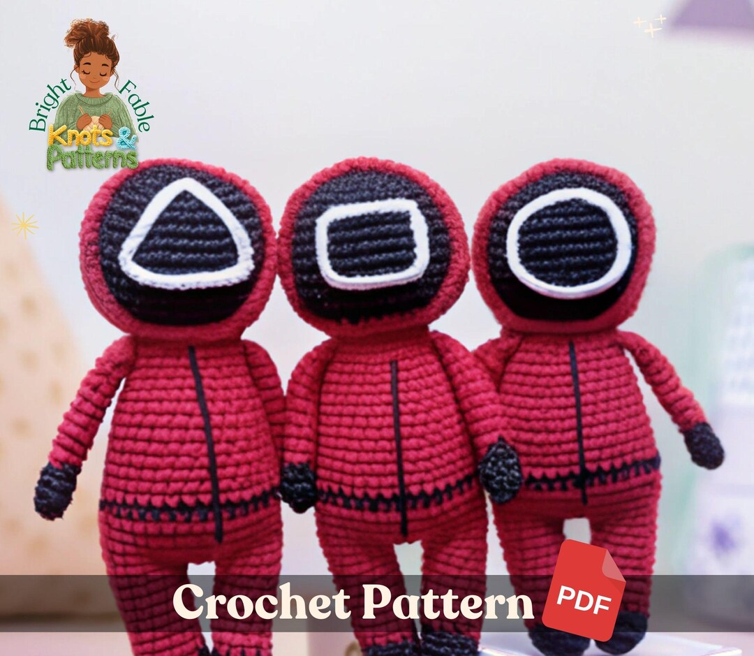 Squid Game Crochet Pattern Amigurumi Games Crochet Toy Squid Crochet ...