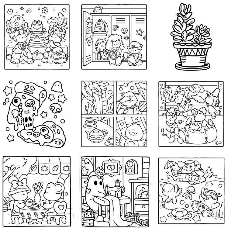 10000+ Coloring Pages Mega Bundle - 100+ Coloring Books - Cozy and ...