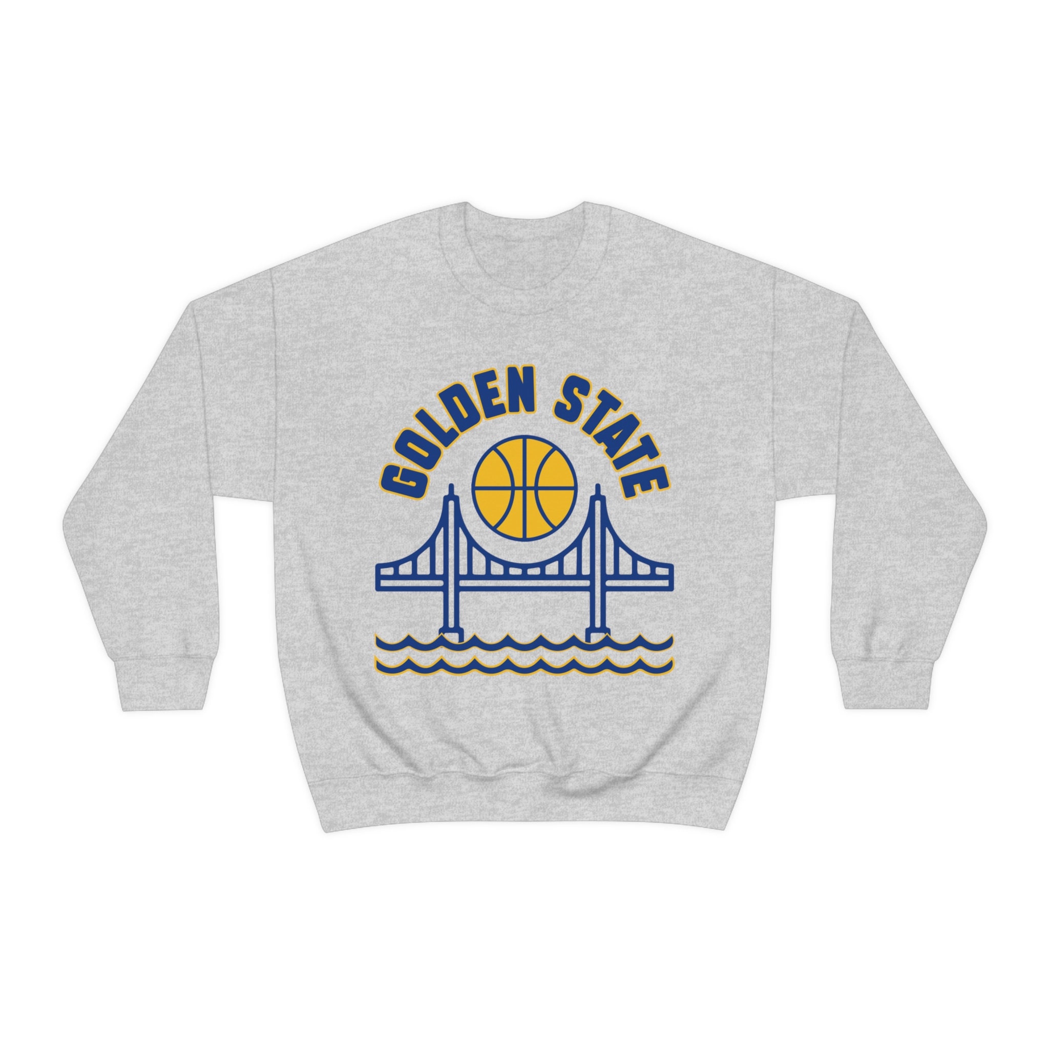 Retro Golden State Basketball Sweatshirt GSW Throwback Crewneck Vintage ...