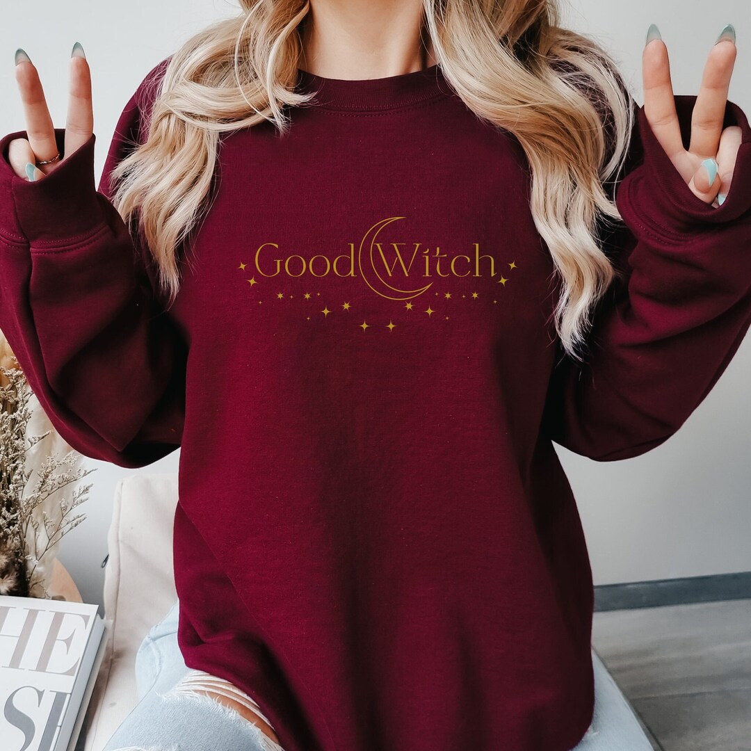 Good Witch Sweatshirt Wicked Sweater Witchy Vibe Crewneck Moon ...