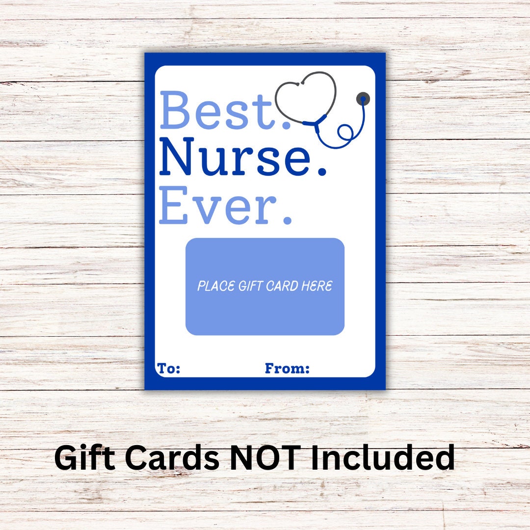 PRINTABLE Gift Card Holder for NURSE, Thank You Card for Nurse, Gift ...