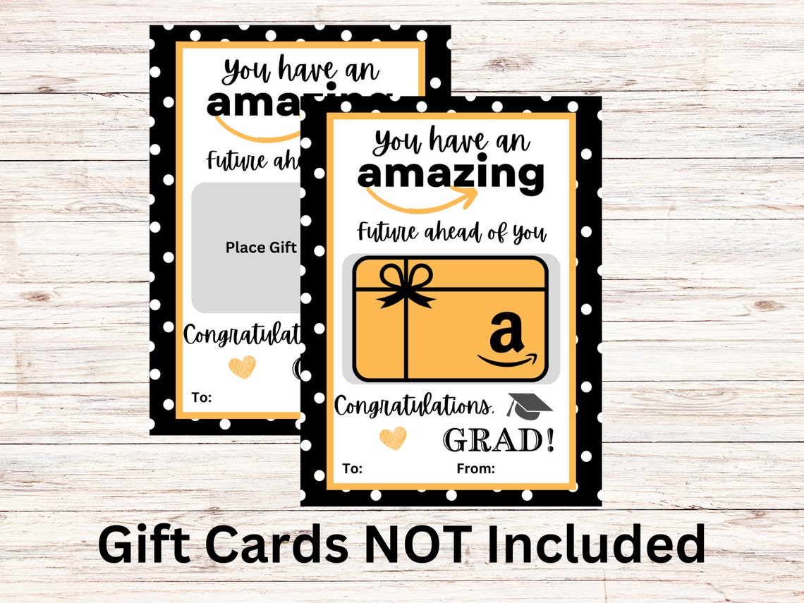 PRINTABLE Gift Card Holder, Grad Gift, Amazon Gift Card, Graduation ...