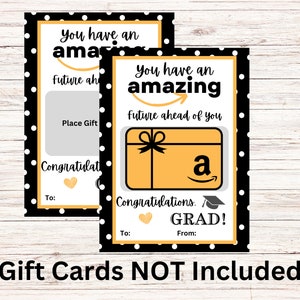 PRINTABLE Gift Card Holder, Grad Gift, Amazon Gift Card, Graduation ...