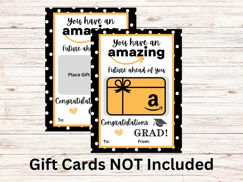 PRINTABLE Gift Card Holder, Grad Gift, Amazon Gift Card, Graduation ...
