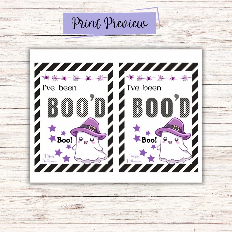 You've Been Boo'd Printable Halloween Kit, Gift Tags, Pennant Flag ...