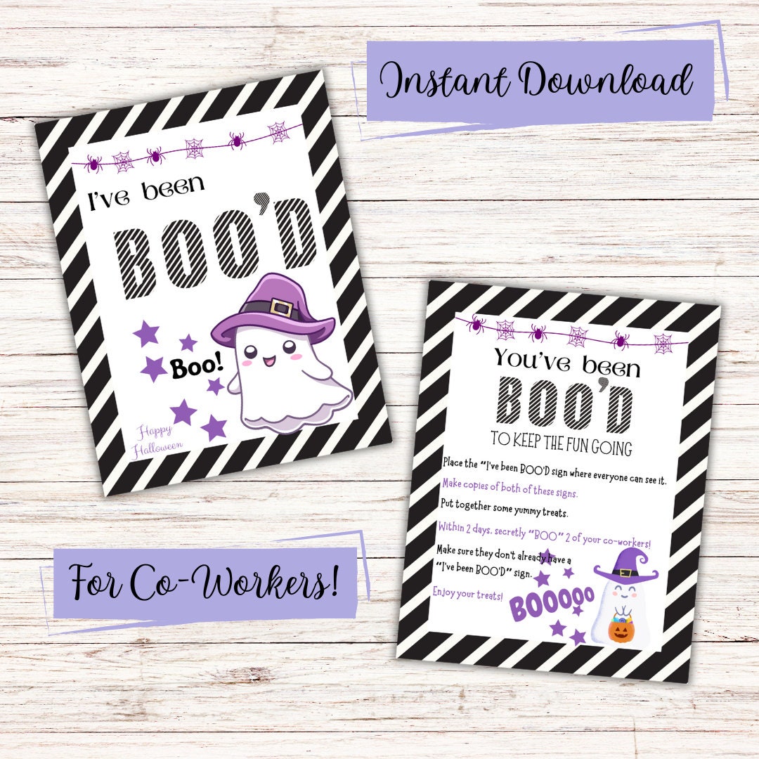 You've Been Boo'd Printable Halloween Kit, Gift Tags, Pennant Flag ...