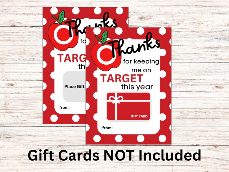 PRINTABLE Gift Card Holder, Teacher Appreciation, Target Gift Card ...