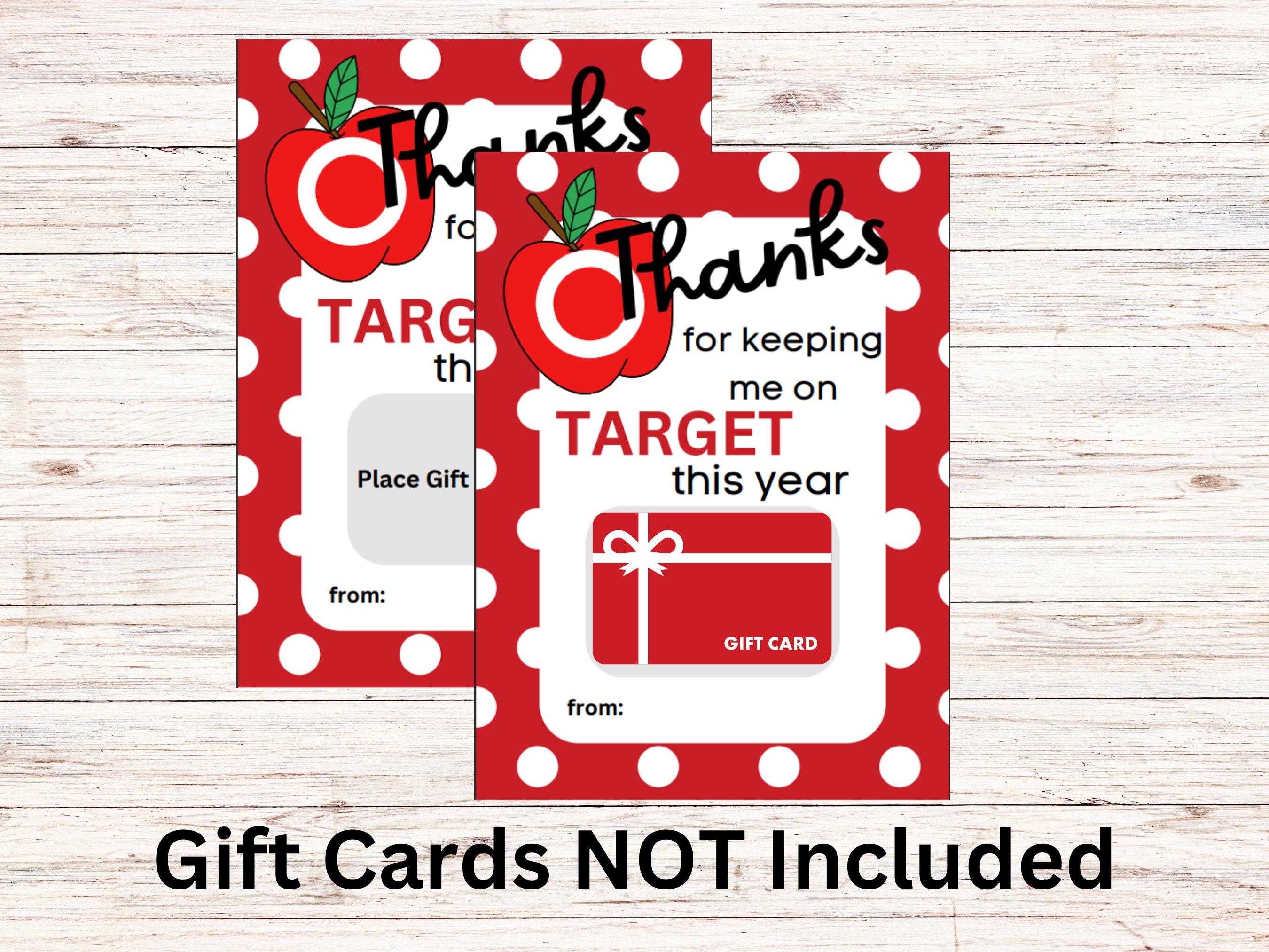 PRINTABLE Gift Card Holder, Teacher Appreciation, Target Gift Card ...