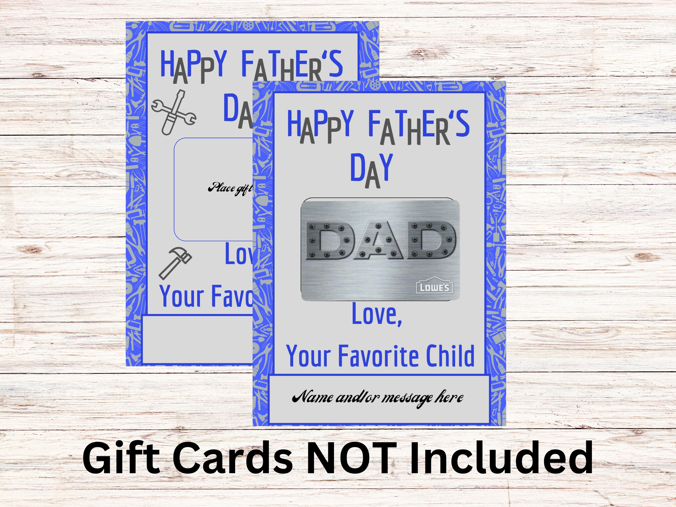 PRINTABLE Gift Card Holder, Father's Day, Lowes Gift Card, Dad Gift ...