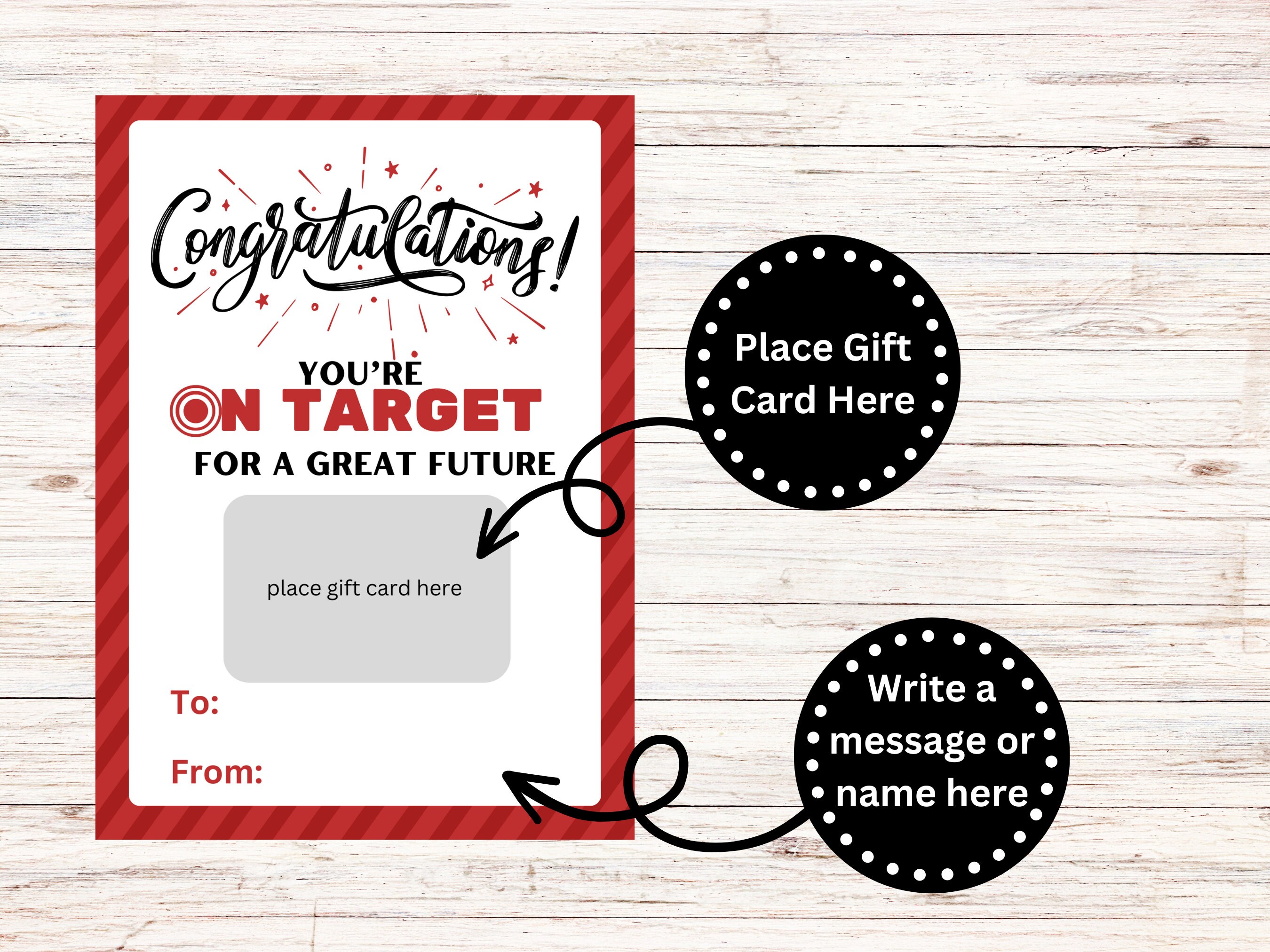 PRINTABLE Gift Card Holder, Grad Gift, Starbucks Gift Card, Graduation ...