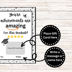 PRINTABLE Gift Card Holder, Grad Gift, Starbucks Gift Card, Graduation ...