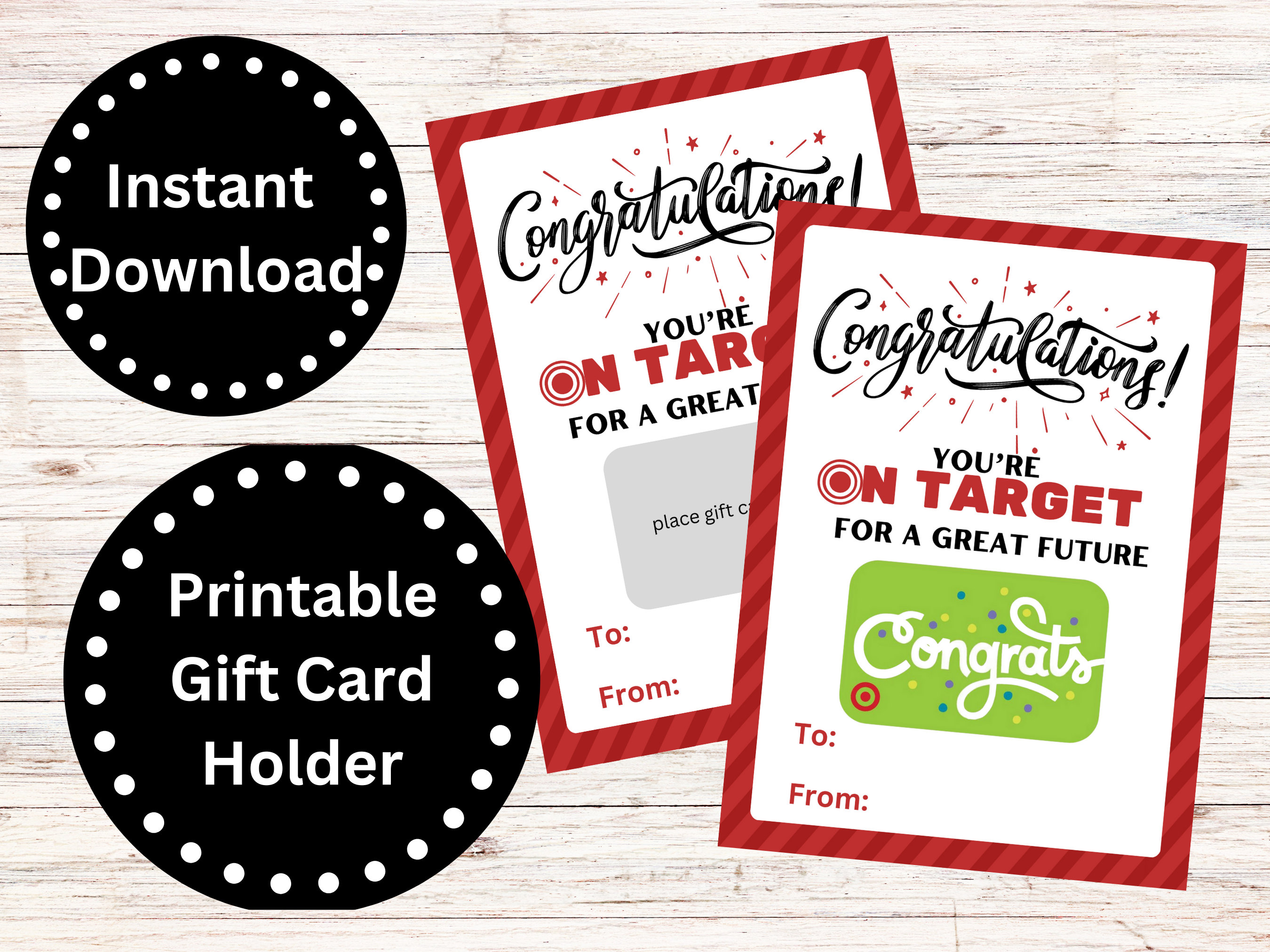 PRINTABLE Gift Card Holder, Grad Gift, Starbucks Gift Card, Graduation ...