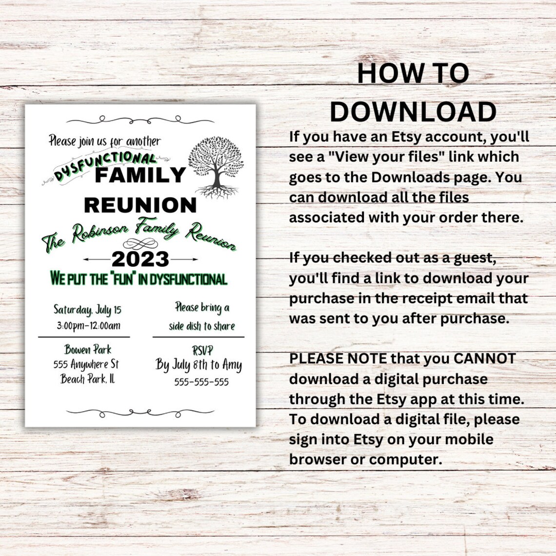 EDITABLE Family Reunion Invitation, Reunion Evite, Family Reunion ...