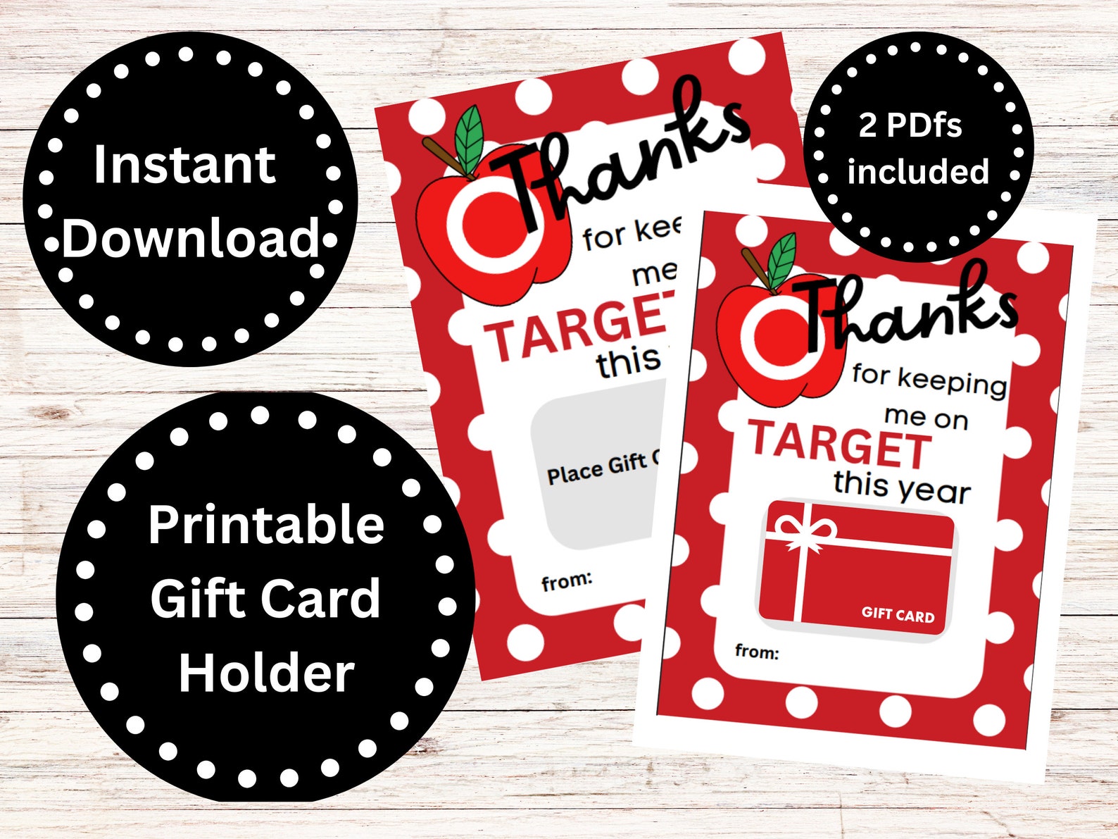 PRINTABLE Gift Card Holder, Teacher Appreciation, Target Gift Card ...