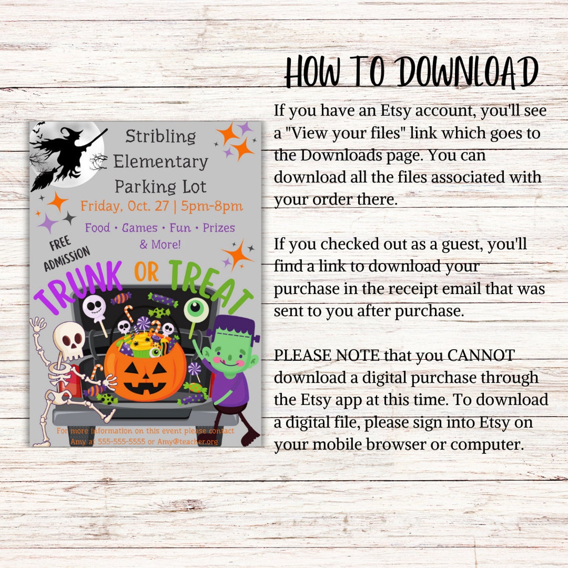 EDITABLE Trunk or Treat Flyer, Fall Festival Flyer, PTA Fall Flyer, DIY ...