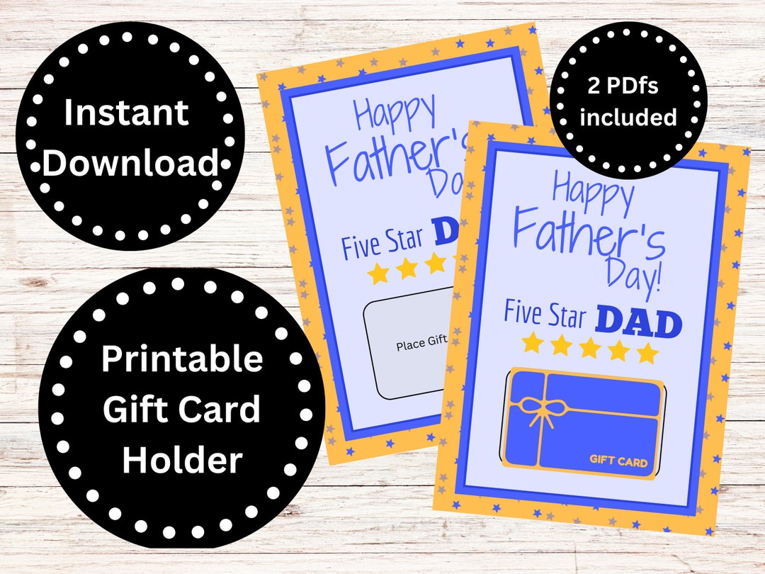 PRINTABLE Gift Card Holder, Father's Day, Amazon Gift Card, Dad Gift ...