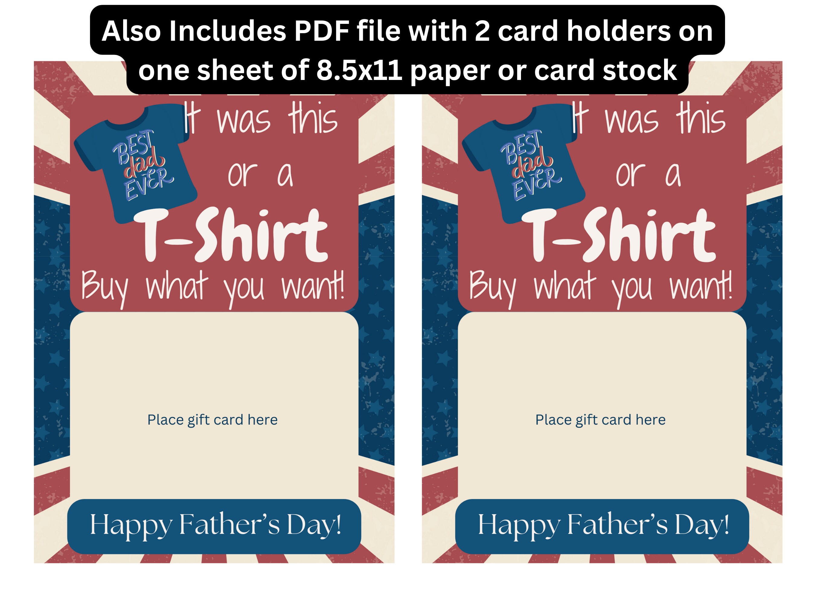 PRINTABLE Gift Card Holder, Father's Day, Amazon Gift Card, Dad Gift ...