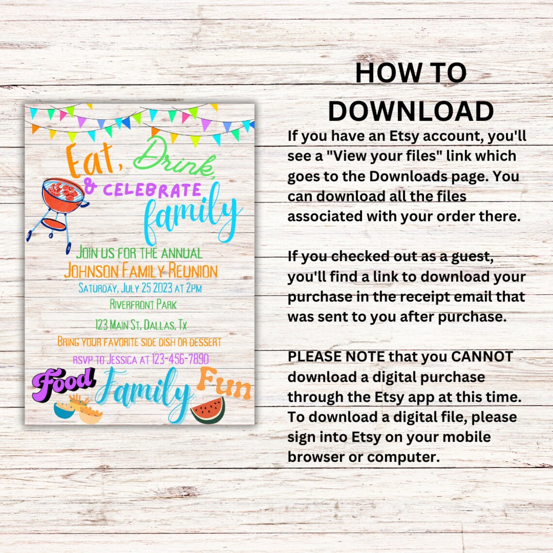 EDITABLE Family Reunion Invitation, Reunion Evite, Family Reunion ...